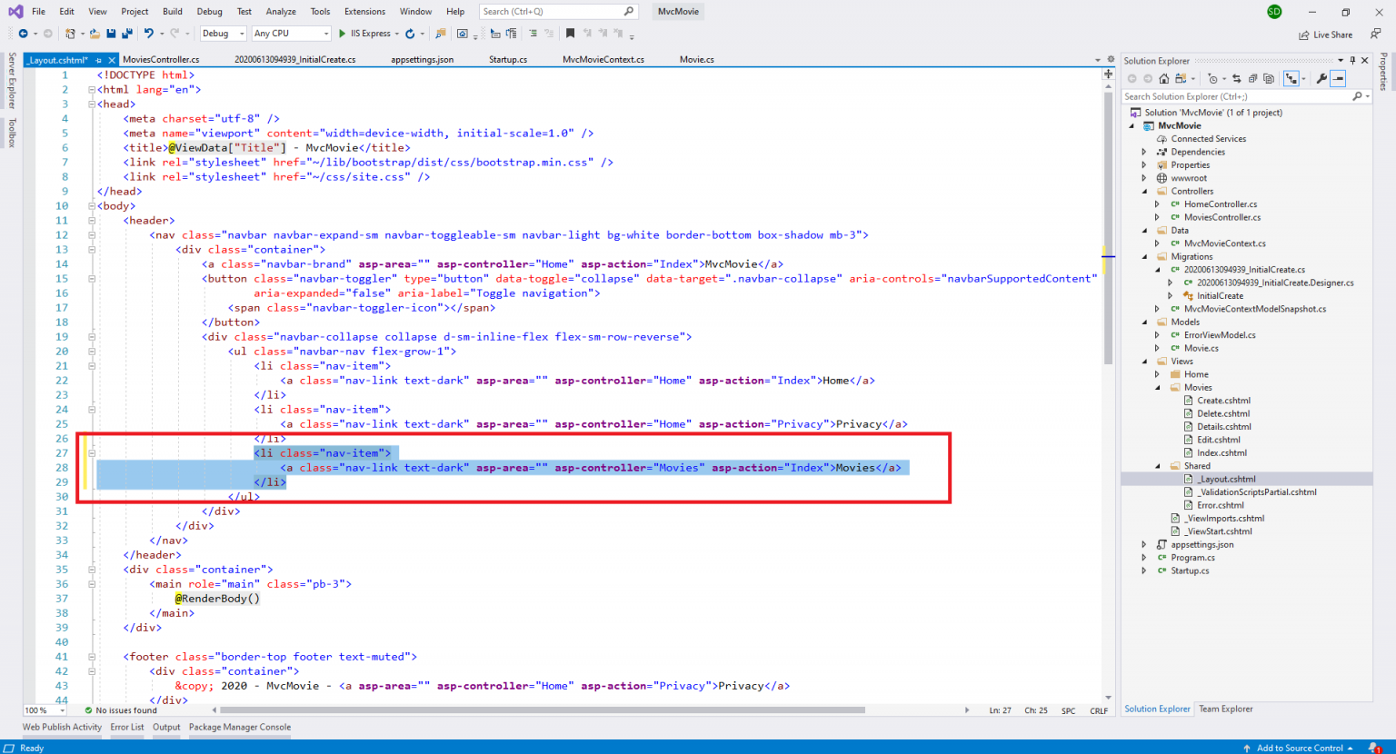 10 ขั้นตอน สร้าง Web Application เชื่อมกับ Sql Server Database ด้วย Aspnet Core Mvc แบบ Code
