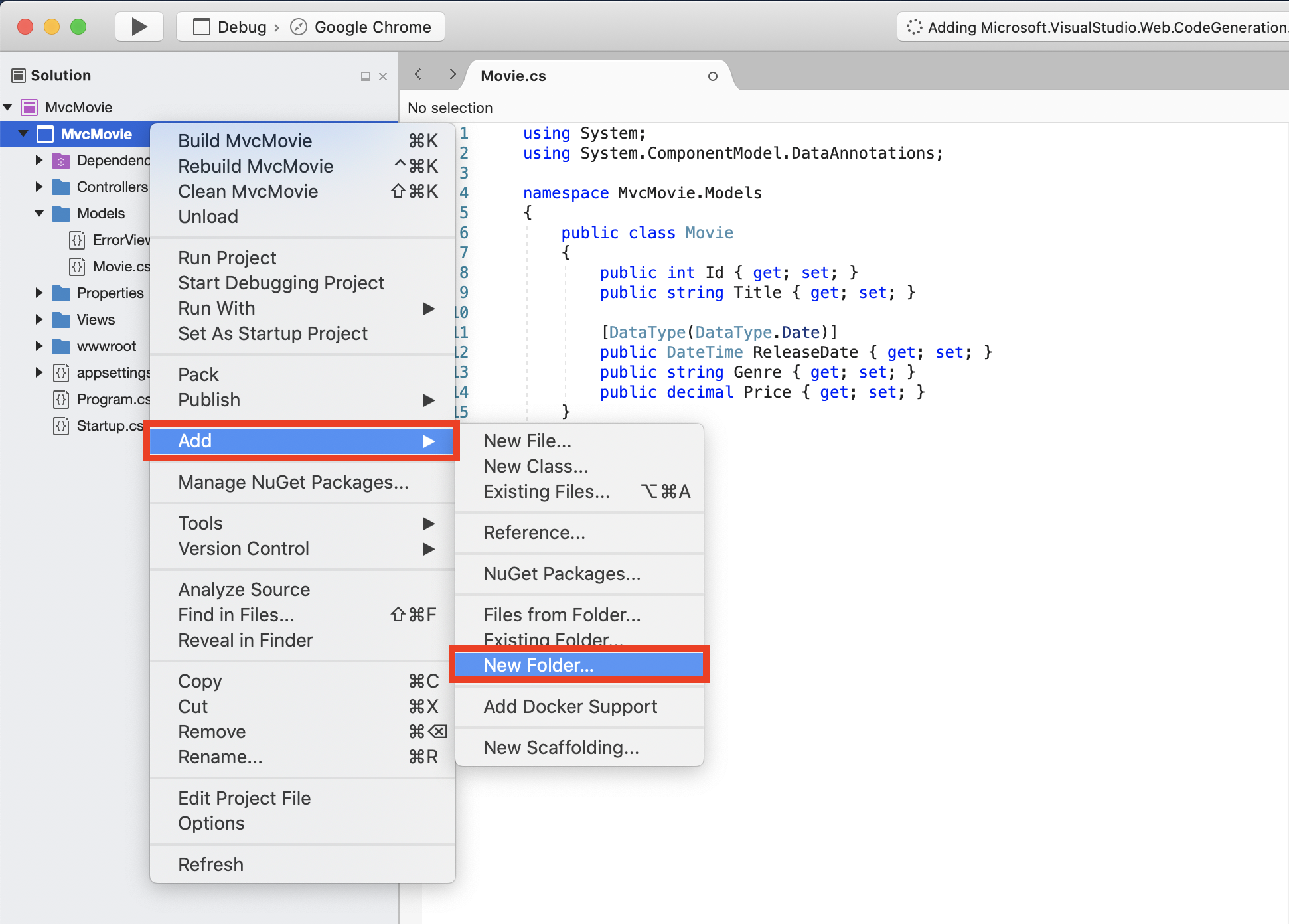 10 ขั้นตอน สร้าง Web Application เชื่อมกับ Sqlite Db ด้วย Aspnet Core Mvc แบบ Code Model