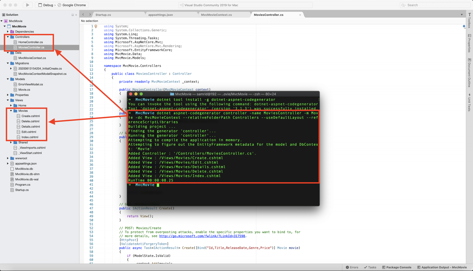 10 ขั้นตอน สร้าง Web Application เชื่อมกับ Sqlite Db ด้วย Aspnet Core Mvc แบบ Code Model