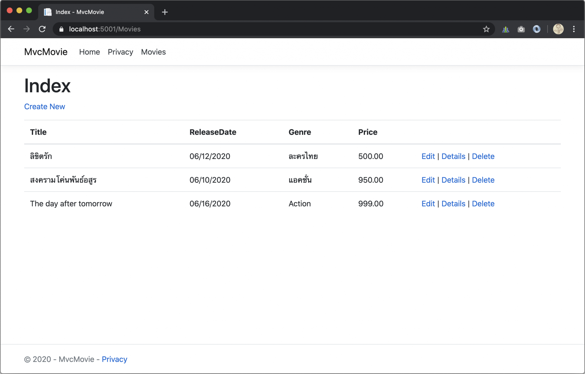 10 ขั้นตอน สร้าง Web Application เชื่อมกับ Sql Server Database ด้วย Aspnet Core Mvc แบบ Code