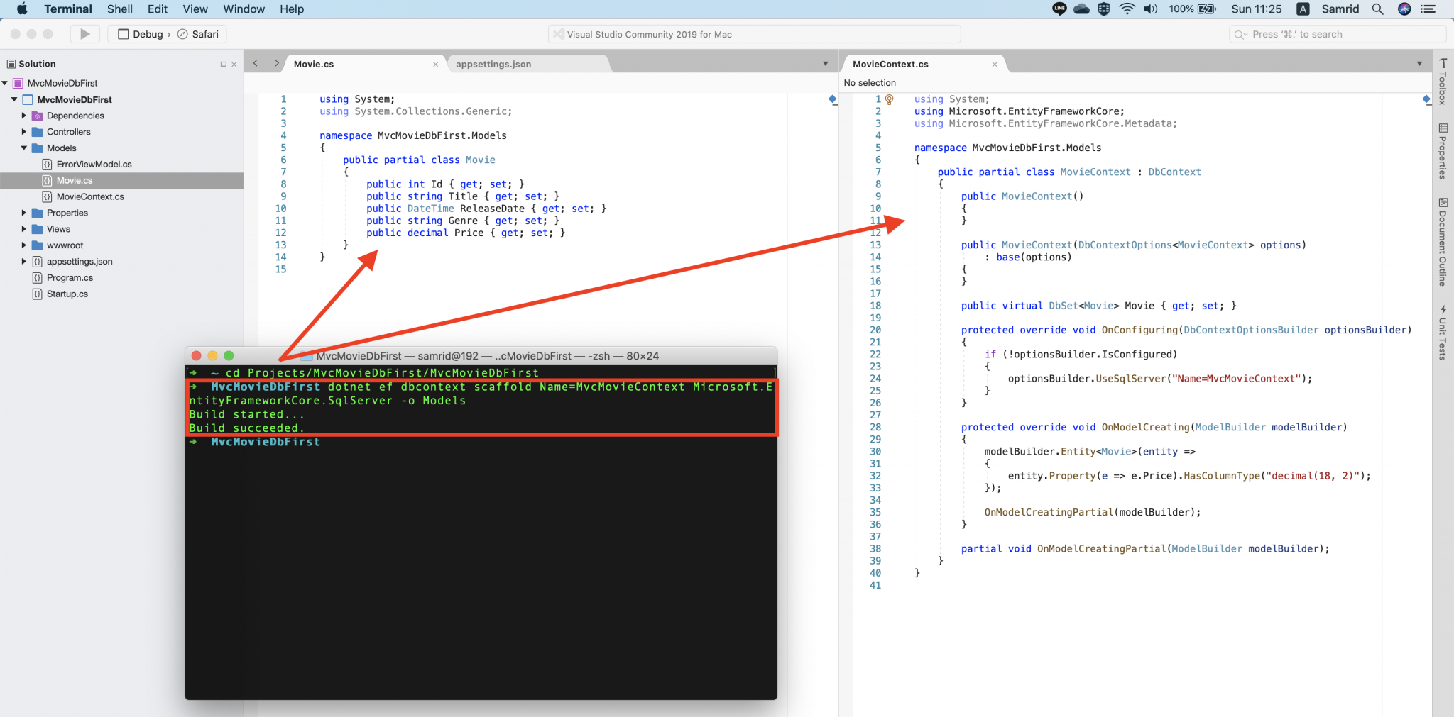 สร้าง Web Application ด้วย Aspnet Core Mvc บน Macos แบบ Database First Samridcom